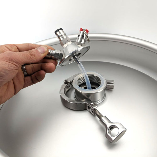 Ball Lock Tapping Head to 2 Inch Tri-Clover (Commercial Keg Adaptor ...